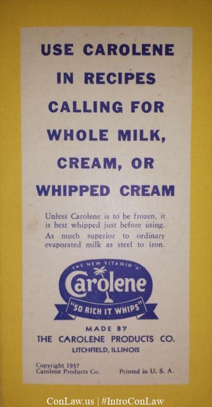 An Introduction to Constitutional Law » United States v. Carolene Products